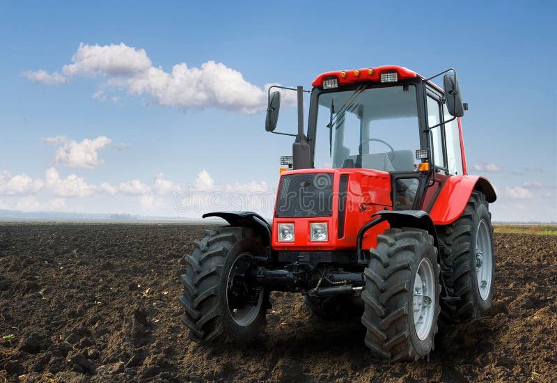 Der Traktor - Moderne Landwirtschaftliche Maschinen Stockbild - Bild ...