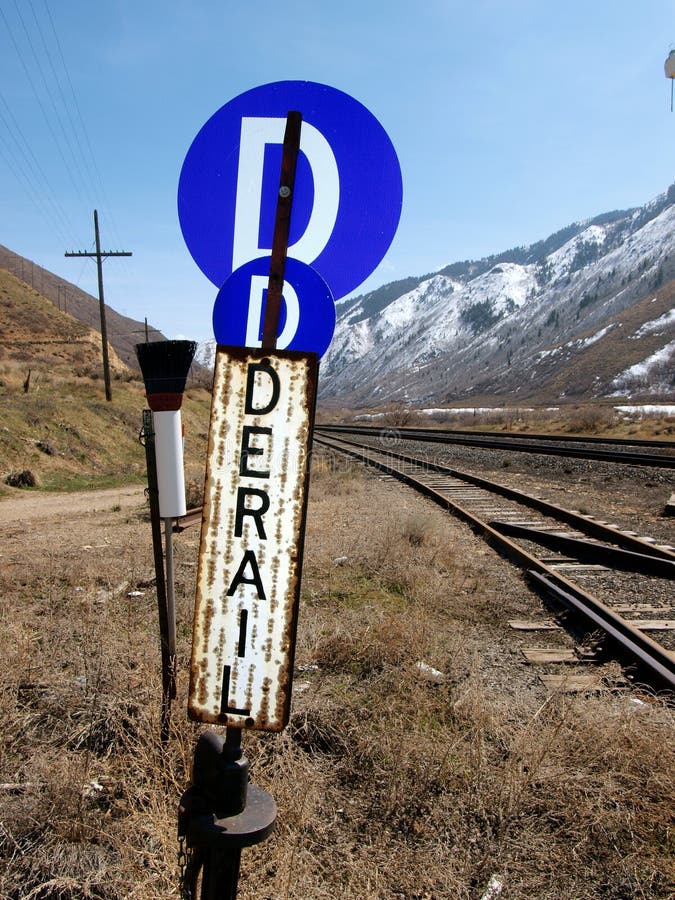 Derail sign stock photo. Image of railroad, derail, track - 4813736