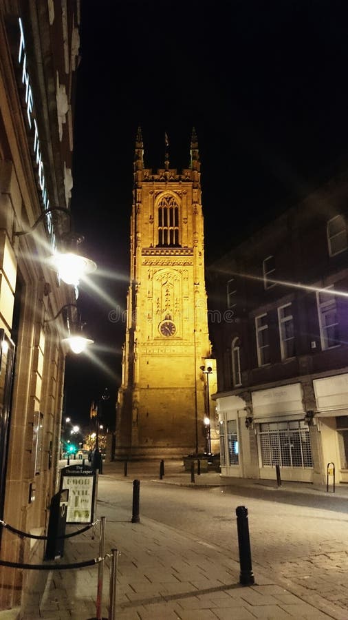 Derby cathedral editorial stock photo. Image of streets - 45180363