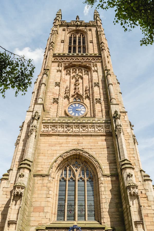 Derby Cathedral Tower a stock photo. Image of exterior - 75261714