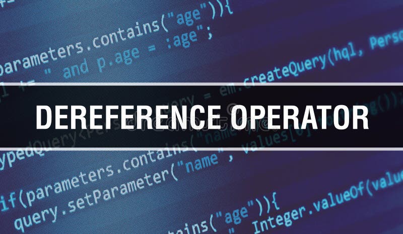 Dereference Operator with Binary Code Digital Technology Background ... Dereference Operator with Binary Code Digital Technology Background ...
