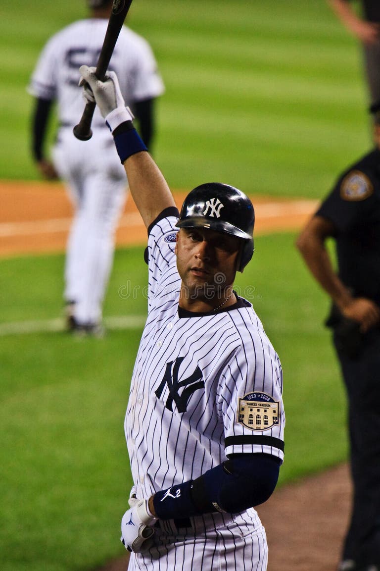 Jeter New York Yankees Captain Warms Stock Photos - Free & Royalty-Free ...