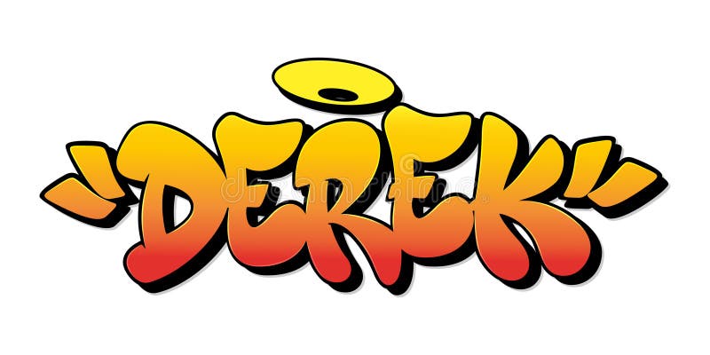 Derek Name in Graffiti Style. Vector Illustration. Stock Vector ...