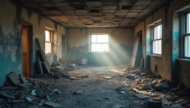 Collapsed ceiling in house stock photo. Image of fascination - 88195056
