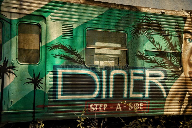 Derelict Train Carriage Diner Chain Link Fence Editorial Stock Image ...