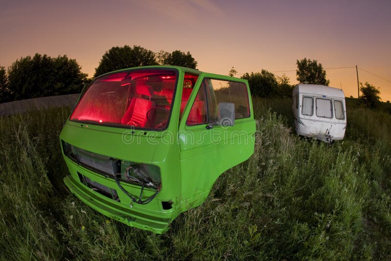 Derelict van stock image. Image of land, scrap, transport - 22789273
