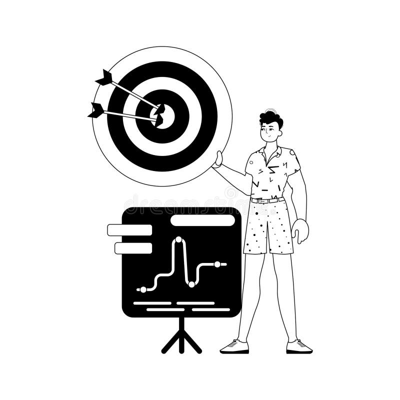 The Derision with the Graph . the Arrow Hits the Prey . Black and ...