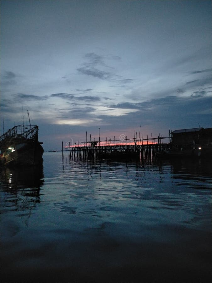 Dermaga ikan stock photo. Image of karimun, bridge, beautiful - 286995874