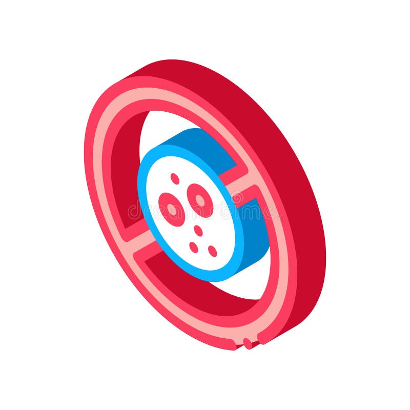 Dermatitis Prohibition Isometric Icon Vector Illustration Stock Vector