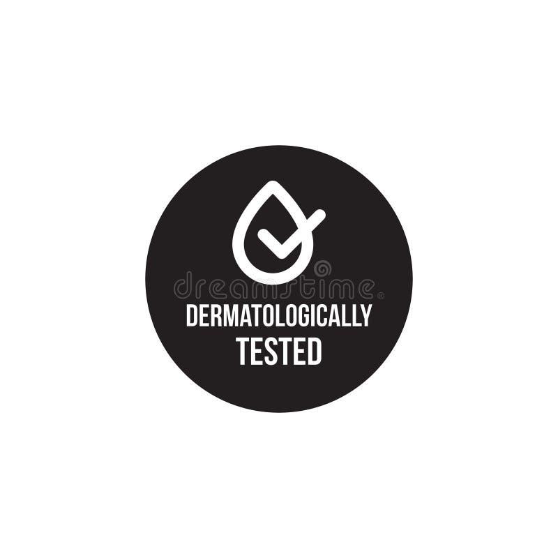 Dermatologically Tested Icon Web Design in Vector Stock Vector ...