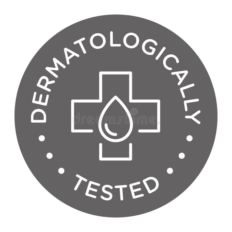 Dermatologically Tested Round Isolated Product Vector Icon Logo Stock ...