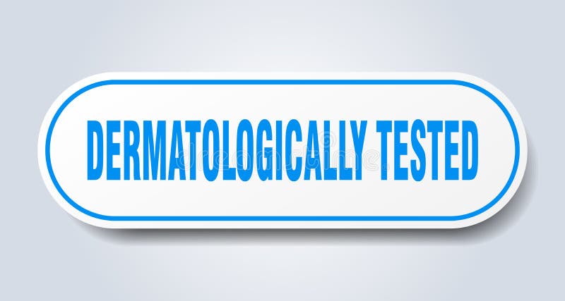 Dermatologically Tested Sign. Rounded Isolated Button. White Sticker ...