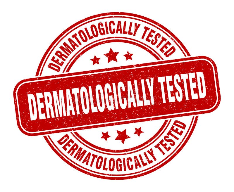 Dermatologically Tested Stamp. Dermatologically Tested Label. Round ...