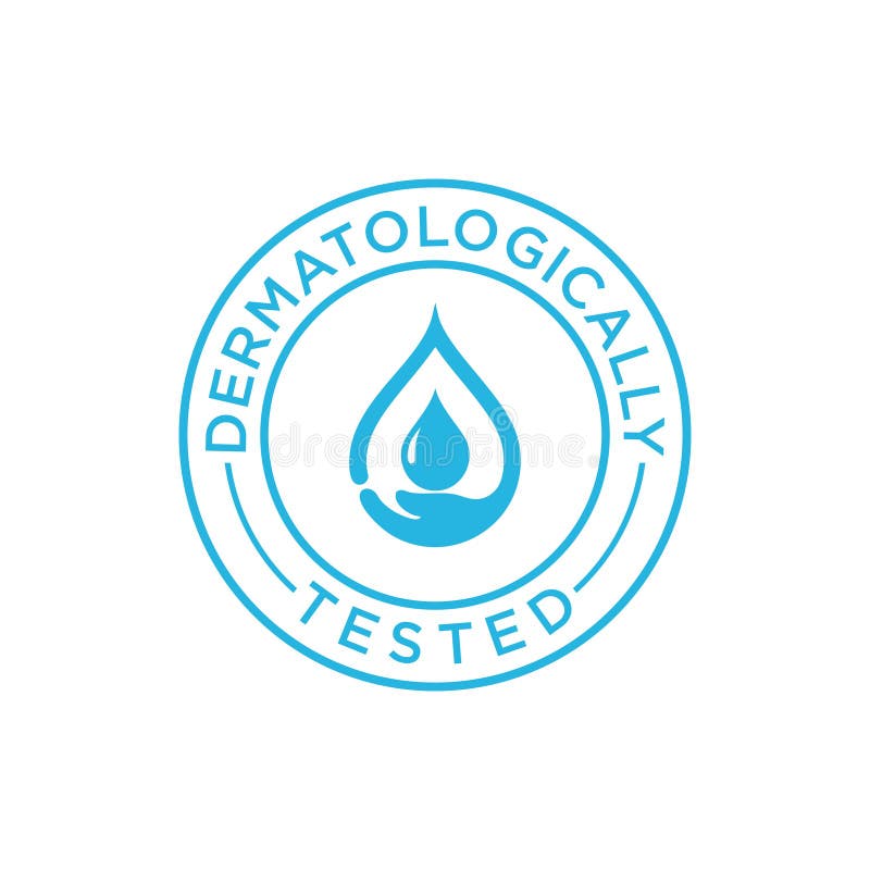 Dermatologically Tested Vector Label Logo. Dermatology Test And ...