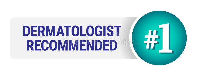 Dermatologist Recommended Label, Stamp, Badge, or Logo. with Check ...