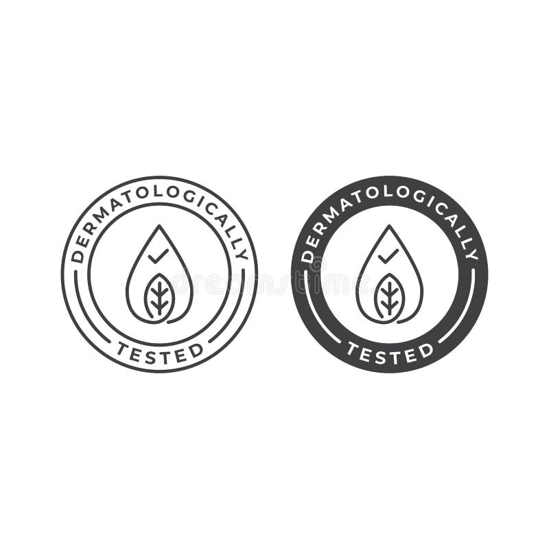 Dermatology Tested Label. Vector Icon Template Stock Vector ...