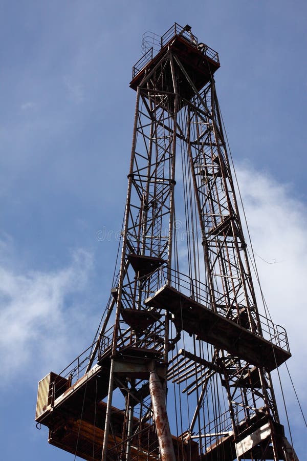 Derrick of Offshore Jack Up Drilling Rig Stock Image - Image of ...