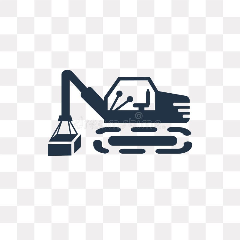 Derrick with Box Vector Icon Isolated on Transparent Background ...