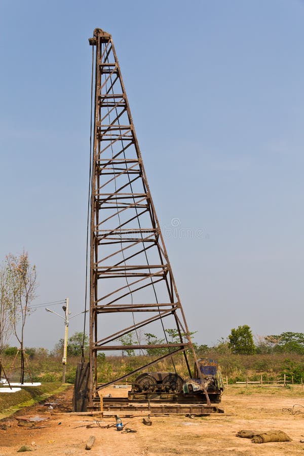 The Old derrick stock photo. Image of resource, antique - 26949236