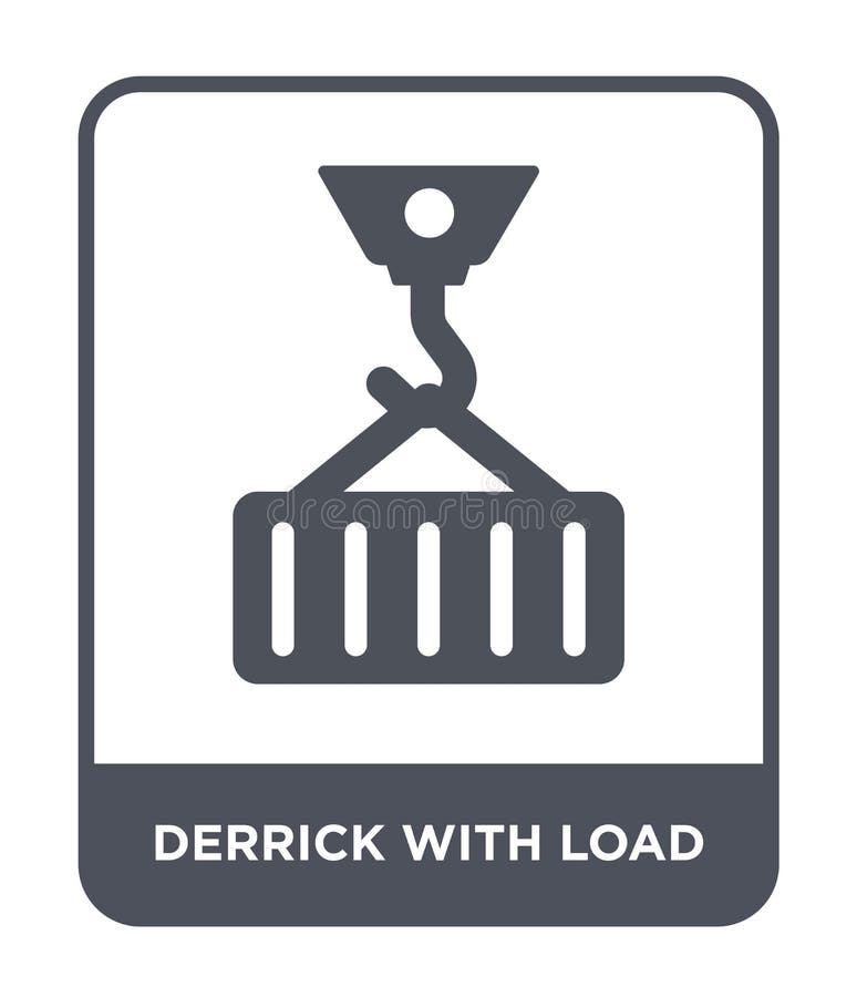 Derrick with Load Icon in Trendy Design Style. Derrick with Load Icon ...