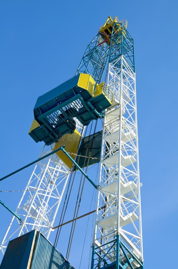 Derrick. Oil Well Drilling. Stock Image - Image of hydrocarbon, bore ...