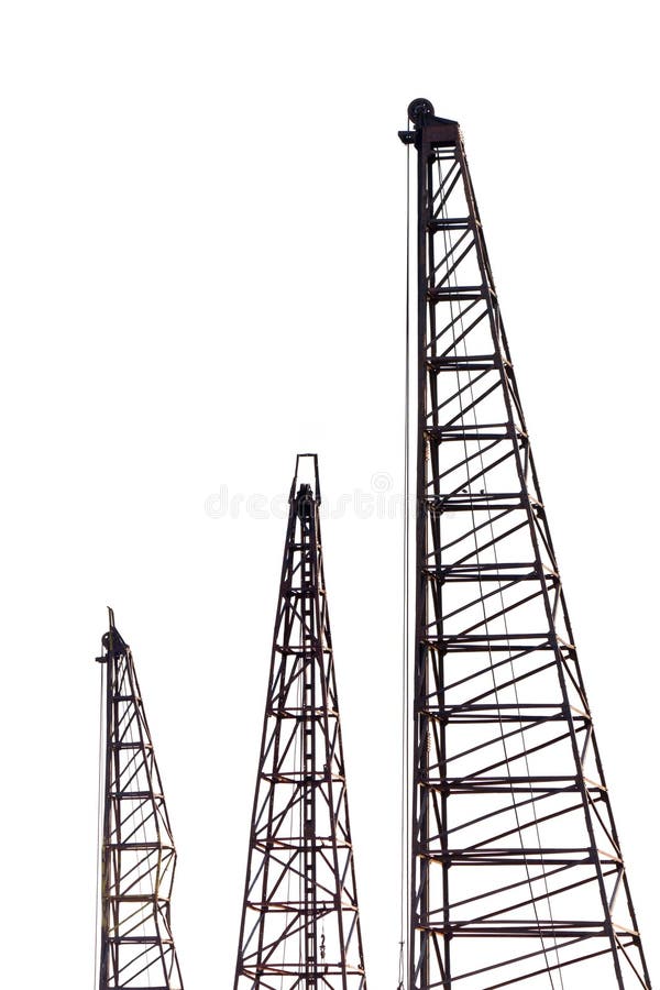 Derricks stock photo. Image of industry, three, metal - 23391370