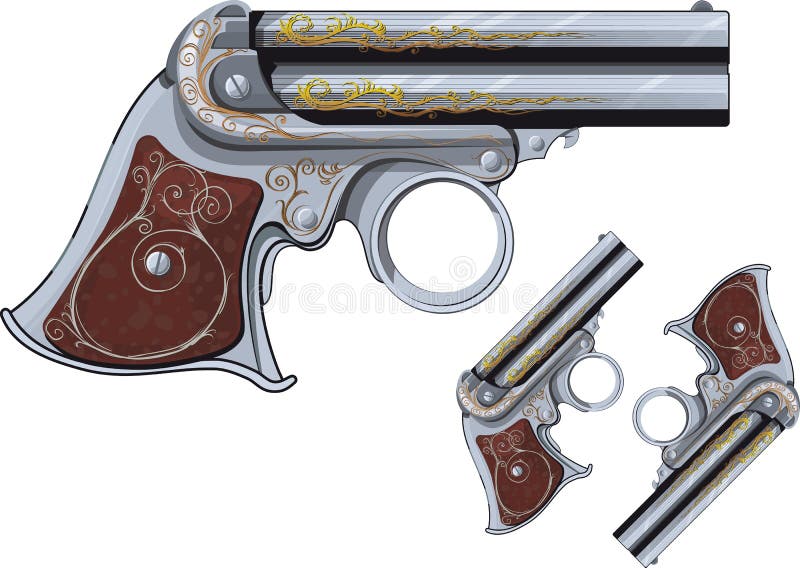 Derringer Revolver Stock Illustrations – 15 Derringer Revolver Stock ...