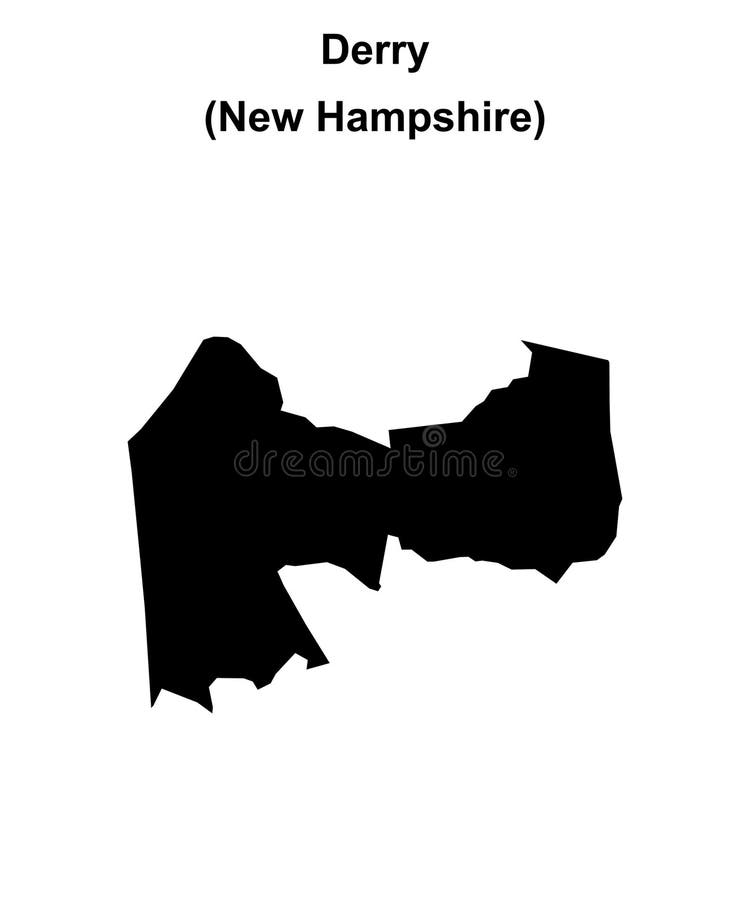 Derry outline map stock vector. Illustration of area - 357486437