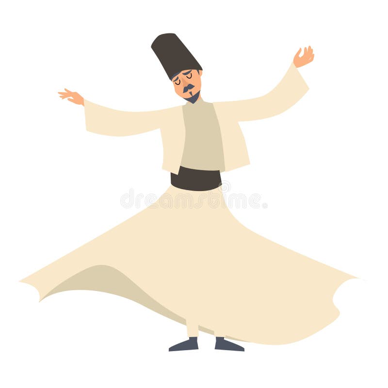 Dervish Dancer Vector Illustration. Stock Vector - Illustration of ...