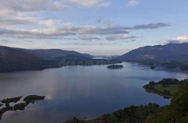 Derwent Water Lake stock image. Image of mountain, blue - 35708035