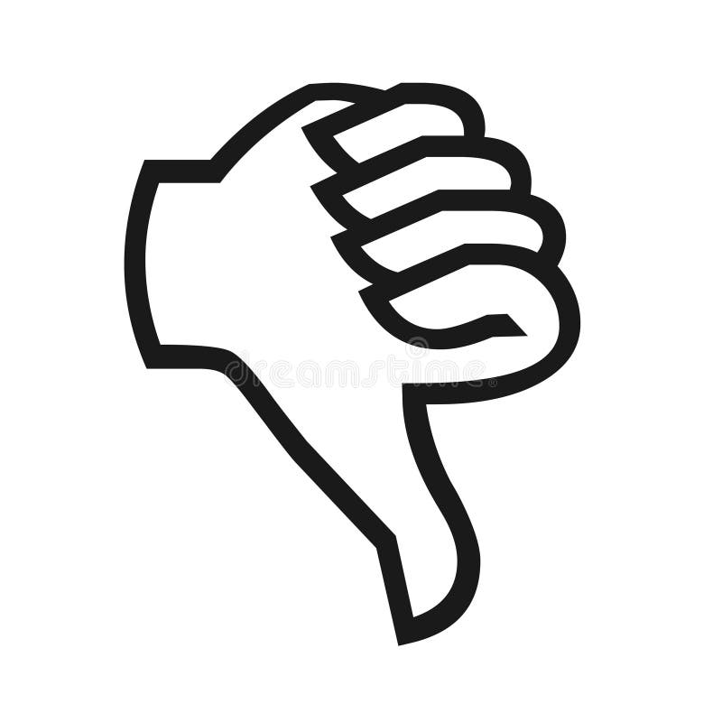 Des Daumens Symbol unten stock abbildung. Illustration von begrifflich ...