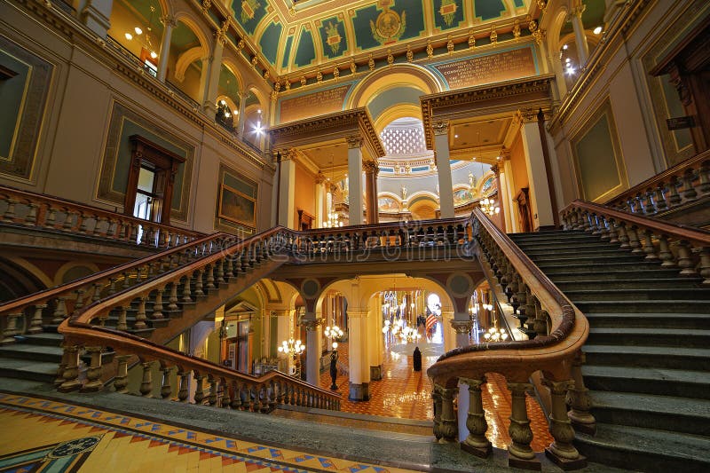 Des Moines State Capitol Building Interior Architecture Editorial Stock ...