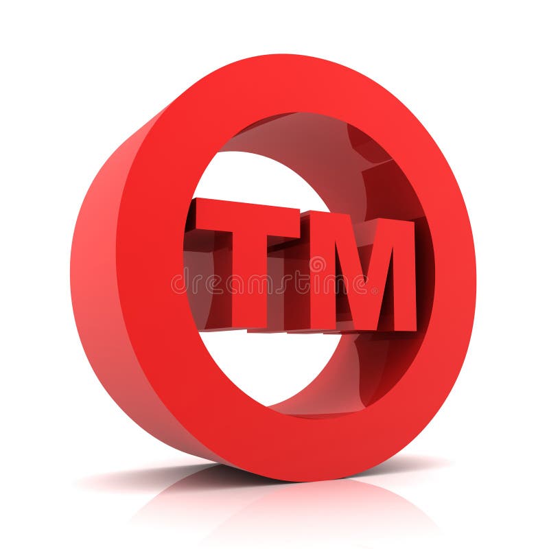 Des Schutzmarkezeichenkonzeptes 3d TM Illustration Stock Abbildung ...