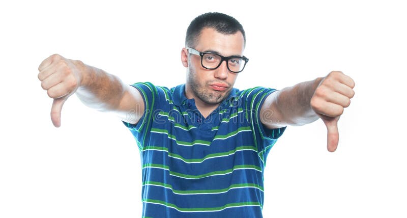 Gesto Do Desagrado Por Adolescente Caucasiano Liso-descascado Foto de ...