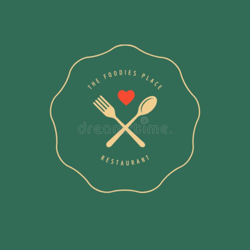 Desain Logo of Food Place Good for Restaurant Stock Illustration ...