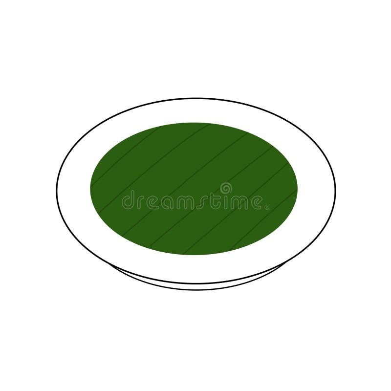 White Plate with Green Banana Leaf Base. White Plate Vector ...
