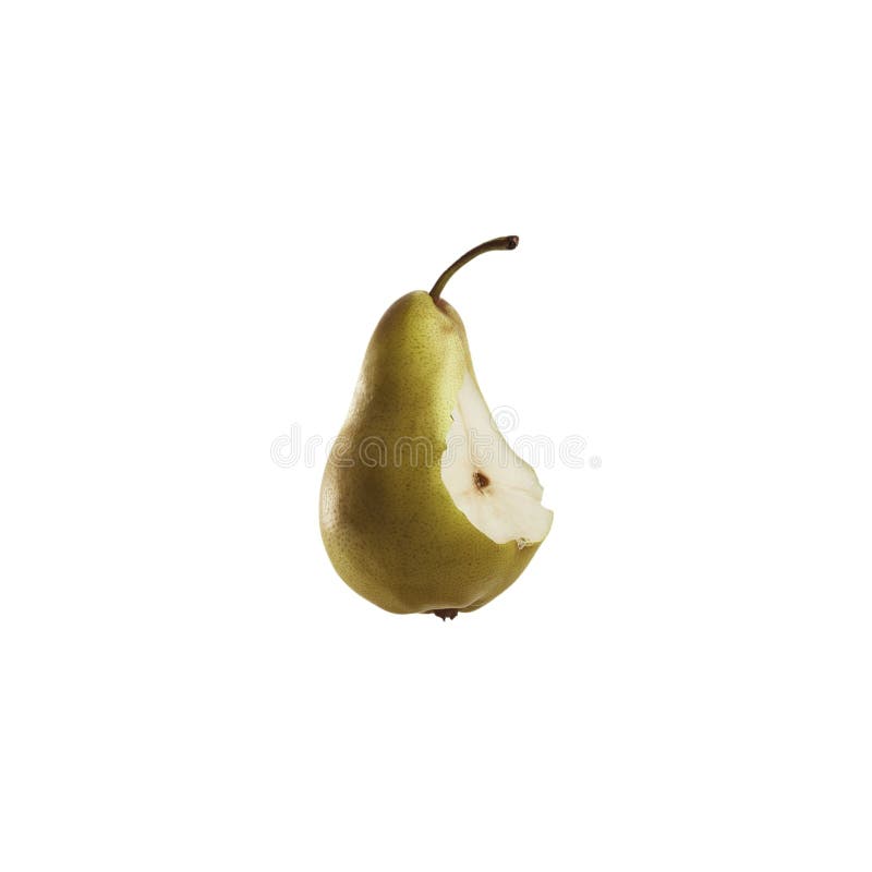 The Pear is Not Intact and There is a Human Mouth Bite Stock ...