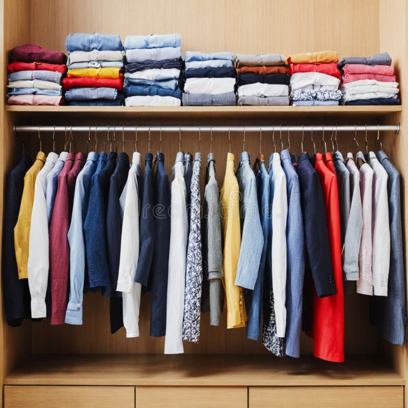 Lemari Pakaian Modern Dengan Susunan Rapi Dan Estetika Elegan Untuk ...