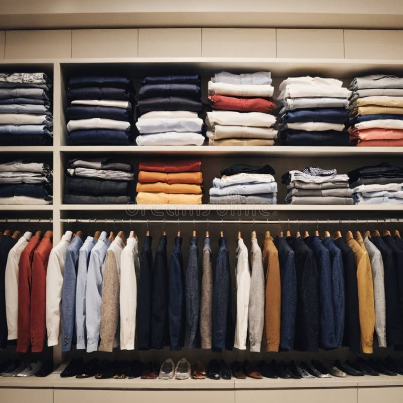 Lemari Pakaian Modern Dengan Susunan Rapi Dan Estetika Elegan Untuk ...