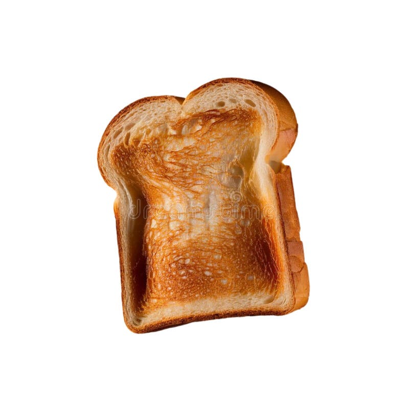 One Slice of Toast on a White Background Stock Illustration ...