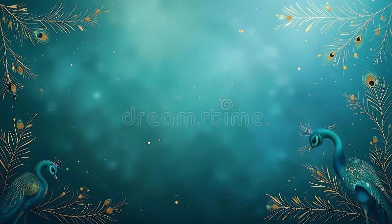 Sophisticated Peacock-Themed Artistic Backdrop by AI Generated Stock ...