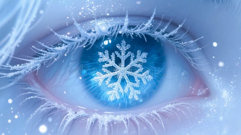 Crystal Snowflake Gaze stock illustration. Illustration of azure ...