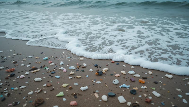 Microplastic Pollution on Sandy Beach Shoreline with Approaching Waves ...