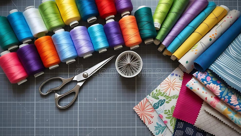 Sewing and Crafting Supplies Still Life Stock Photo - Image of crafts ...