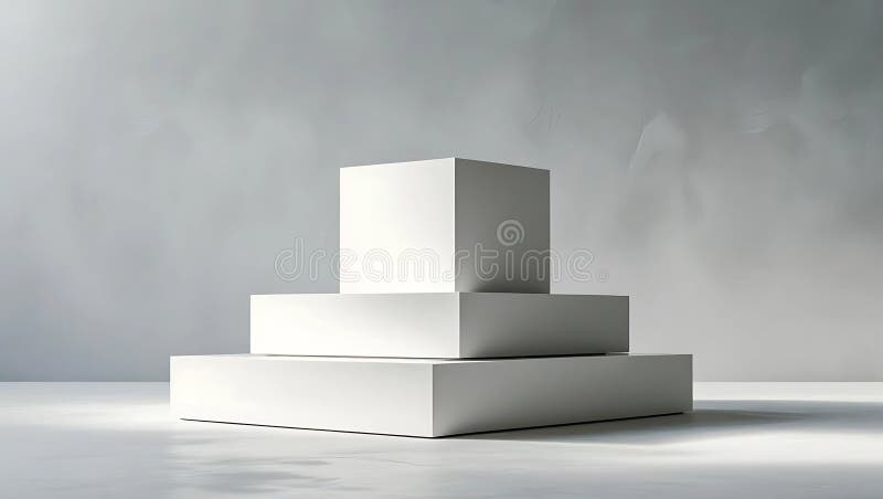Tiered White Cube Display Platform Stock Photos - Free & Royalty-Free ...