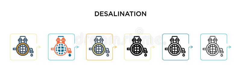 Desalination Icon in Trendy Design Style. Desalination Icon Isolated on ... Desalination Icon in Trendy Design Style. Desalination Icon Isolated on ...