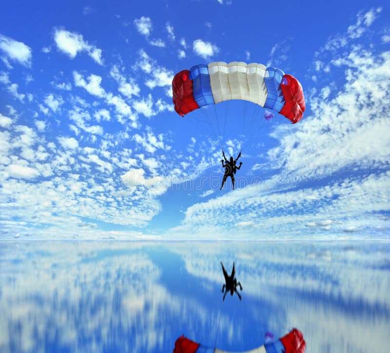 Desantowy spadochron zdjęcie stock. Obraz złożonej z wypoczynek - 24458812