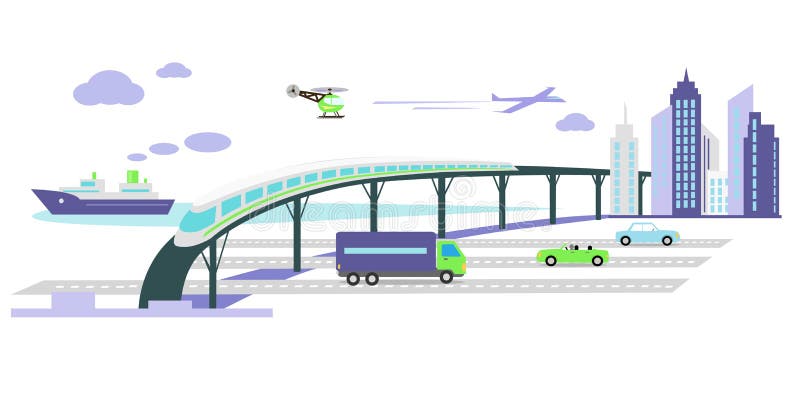 Desarrollo Del Icono De La Infraestructura De Transporte Plano ... Desarrollo Del Icono De La Infraestructura De Transporte Plano ...