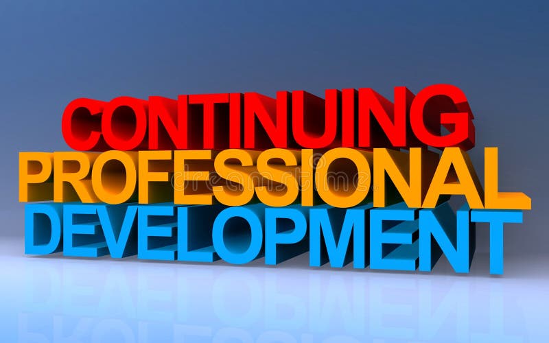Desarrollo Profesional Continuo En Azul Stock de ilustración ...