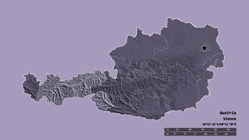 Location of Tirol, State of Austria,. Administrative Stock Illustration ...
